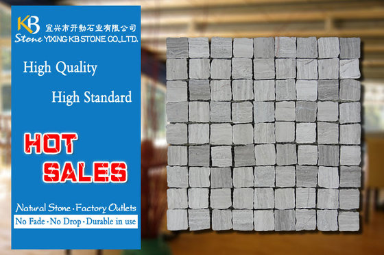 Wooden Grey Marble Mosaic Tiles White Marble Tiles KB Stone CE