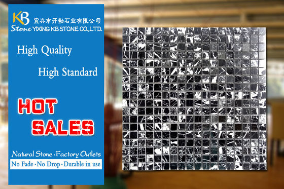 Stone Marble Mosaic Tiles White Black Stone Marble Natural Polished