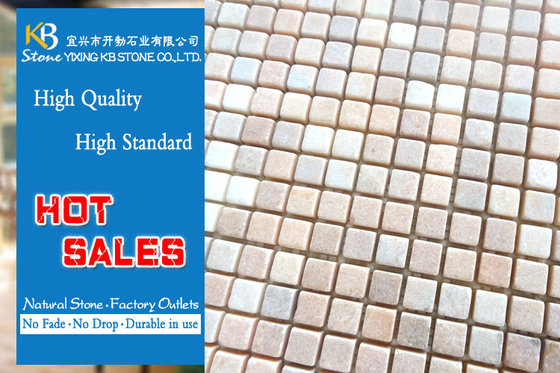 Square marble stone mosaic polished honed colours marble counter