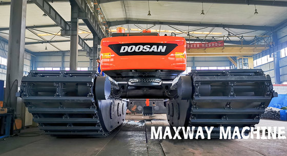 Heavy Duty Famous Big float Amphibious Pontoon for Excavator , Model: MAX250PU