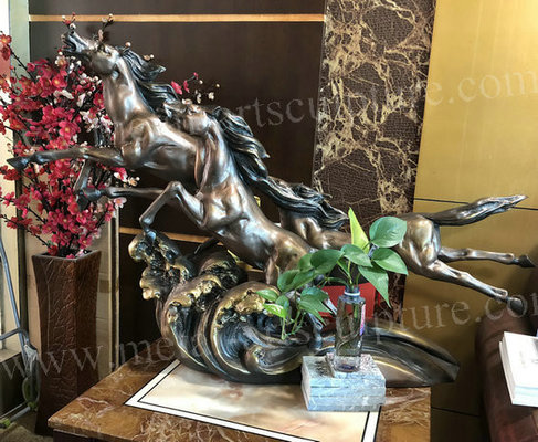 1m Length Cast Bronze Sculpture / Famous Bronze Horse Sculpture For Art Gallery