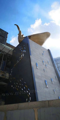 Modern Style Large Metal Art Sculptures , Stainless Steel Garden Sculptures