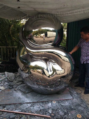 Stainless Steel Sculpture Calabash Modern Art Design for Outdoor Decoration