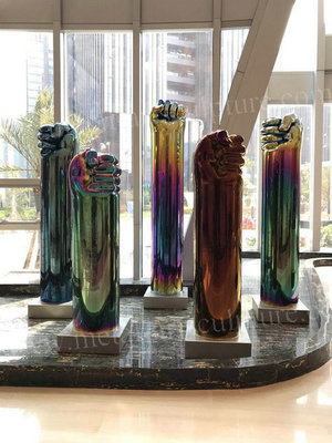 2m Height Modern Art Sculptures , Large Outdoor Metal Sculptures For Decor