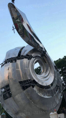 Large Modern Outdoor Sculpture Recycled Metal Sculptures Garden Art For Residence Decor
