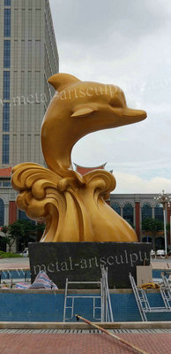 Amazing Modern Fiberglass Animal Sculptures Dolphin Shape 3 Meters Height