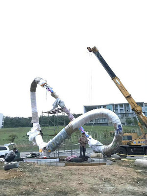 Circle Design Large Outdoor Statues Outdoor Decoration Welded Garden Art Sculpture