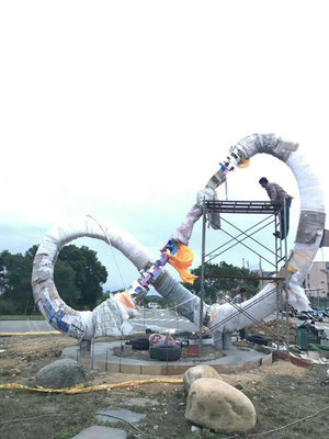 Circle Design Large Outdoor Statues Outdoor Decoration Welded Garden Art Sculpture