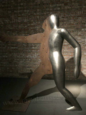 Contemporary Design Human Statue Stainless Steel Sculpture Garden Accessories