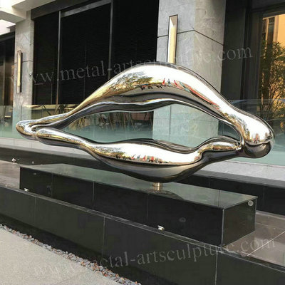 Stainless Steel Garden Ornaments Statues / Outdoor Modern Art Sculpture