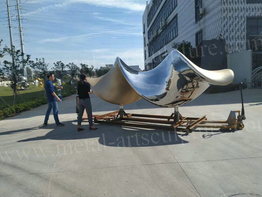 Europe Stainless Steel Abstract Sculpture Circle Garden Design Ideal Metal Material