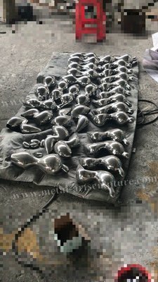 Polished Famous Abstract Sculptures Stainless Steel Art Sculpture Customized Size