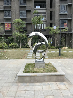 Abstract Metal Landscape Large Outdoor Statues With Unique Design