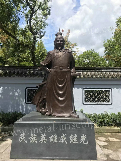High Lifelike General Hero Statue Antique Bronze Statues For Yard Decoration