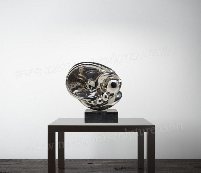 Mirror Surface Contemporary Stainless Steel Sculpture Indoor Ornament OEM &amp; ODM Welcome