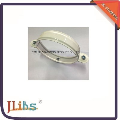 Nut M7 Riveted Fixed Down Pipe Clamps White With Plastic Washers