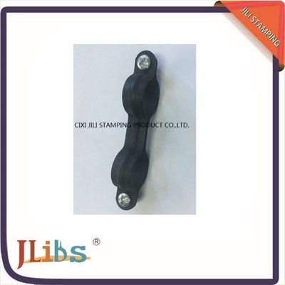 Black Coating Galvanized Iron / Stainless Steel Pipe Clips M6 With Screw