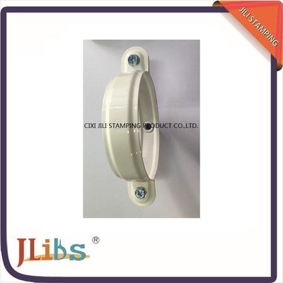 Galvanised Steel Lighter Cast Iron Pipe Clamps With White Coating