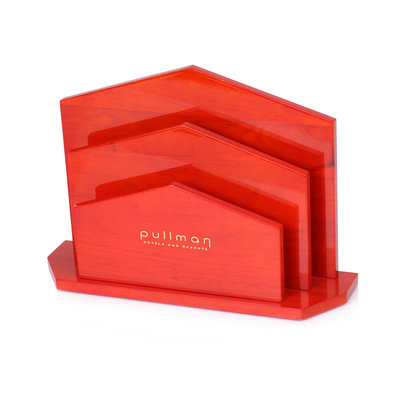 Free sample hotel red acacia wooden serving tray for room