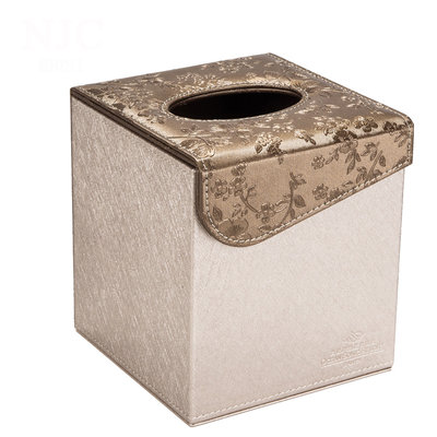 print flower beige leather tv remote controller holder for hotel supply