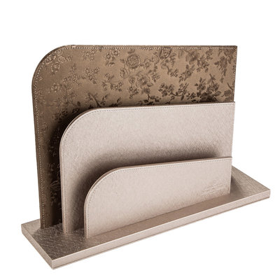 print flower beige leather tv remote controller holder for hotel supply