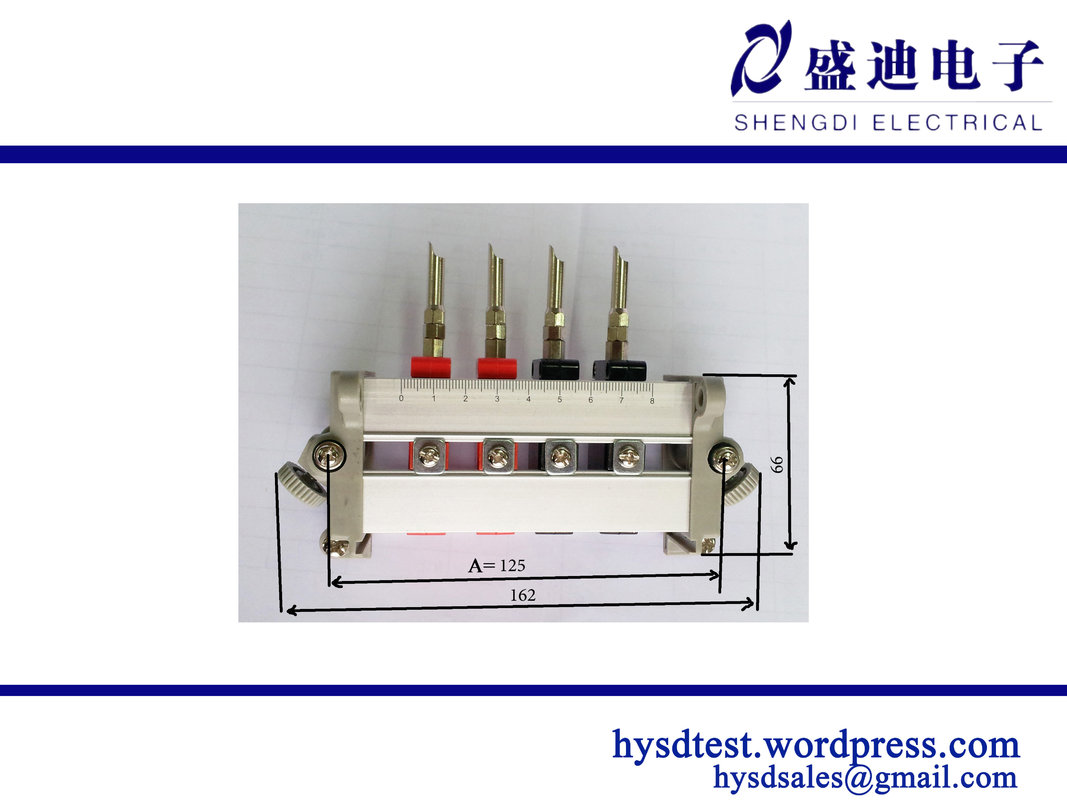Connect Block Aluminium Single Phase 4 Pins 125mm Length for Meter Test Equipment
