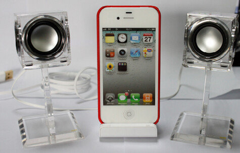 USB bus-powered cell phone speaker amplifier for Iphone / Mobile Phone
