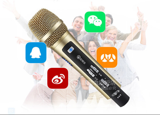 Auto FM wireless microphone recording video to share in social media
