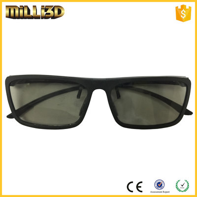 Circular or linear Polarized Disposable Universal 3D Glasses Cinema black color