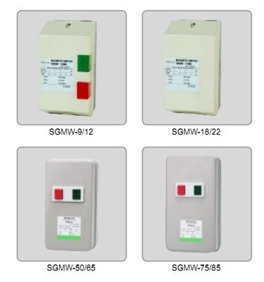 AC Motor Starter Switch , High Performance Silver Alloy Contacts Magnetic Safety Switch