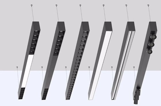 Aluminum 2300lm 115lm/W Pendant Ceiling LED Linear Lighting System Up Down Office