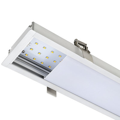 Minimalist Style Indoor 20w Recessed Linear LED Ceiling Lights For Office Shop Gallery