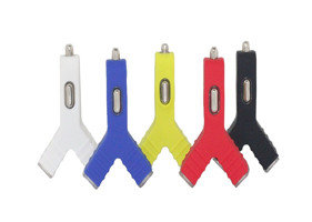 Портативные мобильные телефоны удваивают заряжатели автомобиля usb типа заряжателя y автомобиля USB 5V микро-