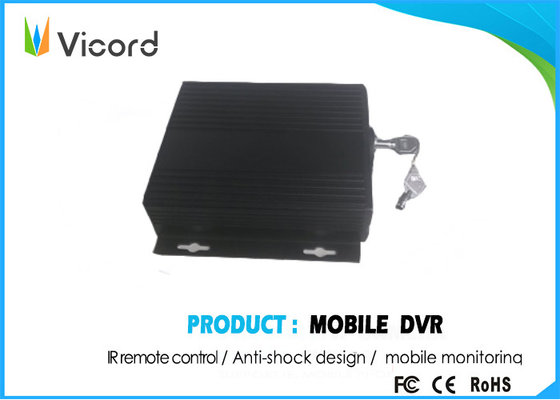 Aluminum Alloy GPS Mobile DVR 4 Ch Motion Detect Bidrectional Talk Security
