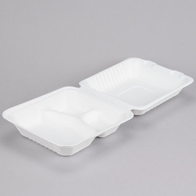 9"x6" biodegradable bagasse food container disposable tableware
