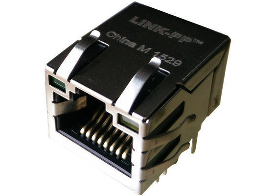 Tyco 1-1605706-1 Magnetic RJ45 Jack 1X1 Connector Shielded With Leds 1605706-1