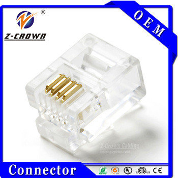 Cat3 Cat5 Cat5e Cat6 Unshielded/Shielded Connector RJ45 And RJ11
