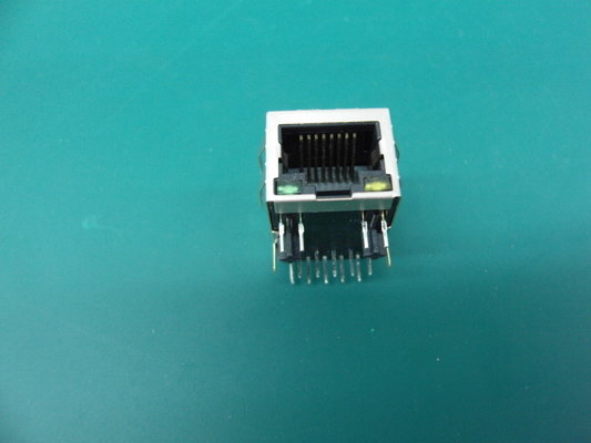 Single Port 10 / 100 / 1000base 10 Pin RJ45 Connector With Integrated Magnetics