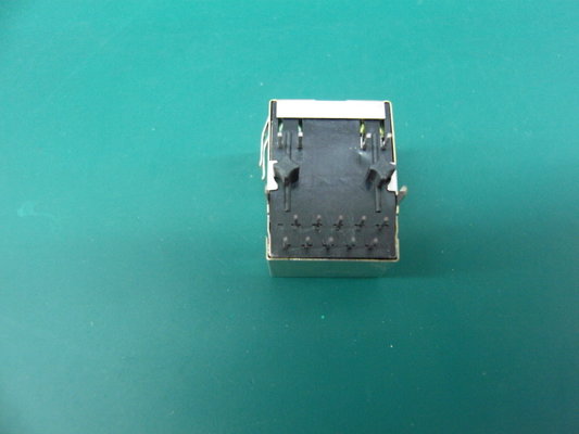 Single Port 10 / 100 / 1000base 10 Pin RJ45 Connector With Integrated Magnetics