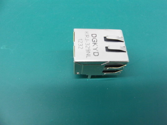 Single Port 10 / 100 / 1000base 10 Pin RJ45 Connector With Integrated Magnetics