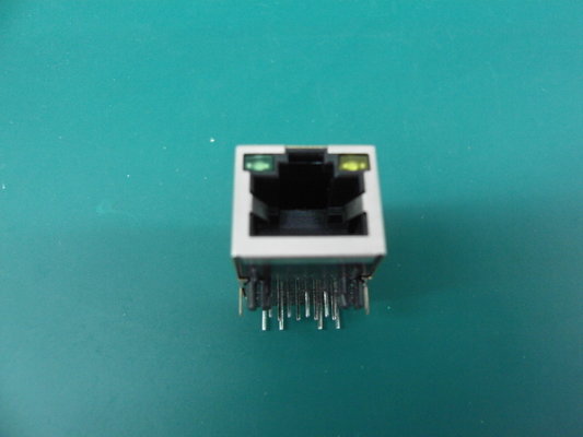 IEEE 802.3 UTP Tab-Up Single Port RJ45 Jack PCB Mount With Magnetics 10 / 100Base-T