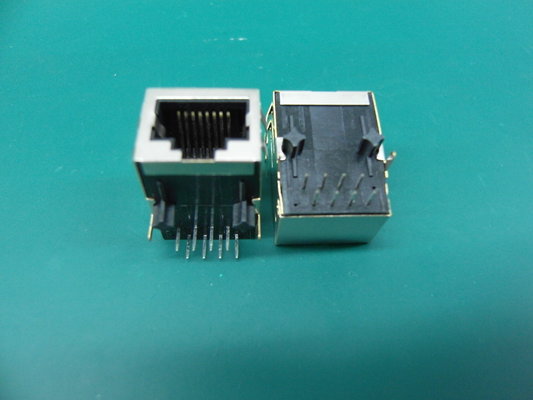 1X1 Tab-Down Right Angle Modular Jack RJ45 with 90 Degree Connector 8P8C