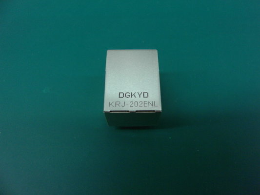 1000M Standard Magnetic 90° RJ45 with LED , Single Port KRJ-202ENL