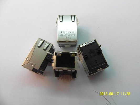 6 Pin Cat6 Keystone Modular RJ45 Jack With 25.4mm Length Tab-up 6P8C