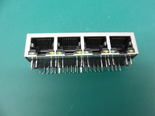 Multi Port Keystone Modular RJ45 Jack With 4 Port 1 x 4 Right Angle