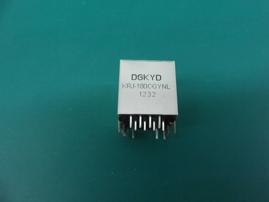 PCB Mountable Filter RJ45 Connector With LED / 180 Degree Top Entry RJ45 Magjack 18.75mm