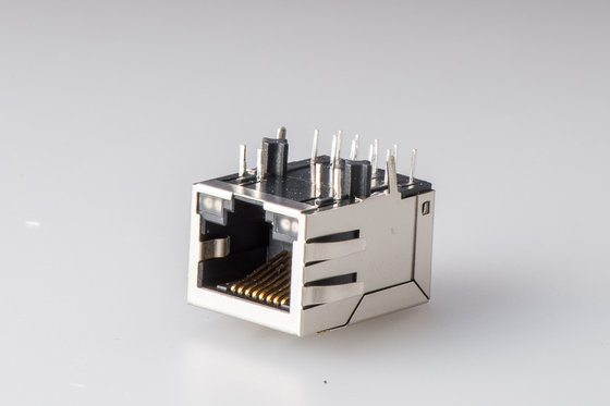 8P Internal Magnetic RJ - 45 With Transformer Shielded LED Color No EMI For Set Box