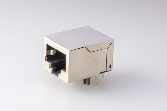 Shield Side Entry RJ45 Modular Jack Connector , 8p8c Telecom PCB Jack ( RoHS )
