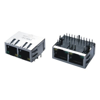 10/100M Tab UP Network Filter RJ45 with Transformer PBT Black Housing