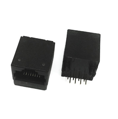 8P8C vertical tab-down RJ45 single port PCB Jack